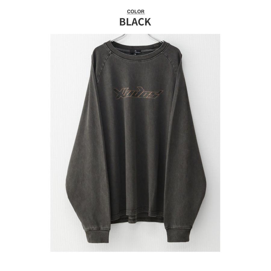 ZIP FIVE ロンT メンズ ピグメント加工 ロゴT ヴィンテージ風 ZIP FIVE ロンT メンズ ピグメント加工 ロゴT ヴィンテージ風