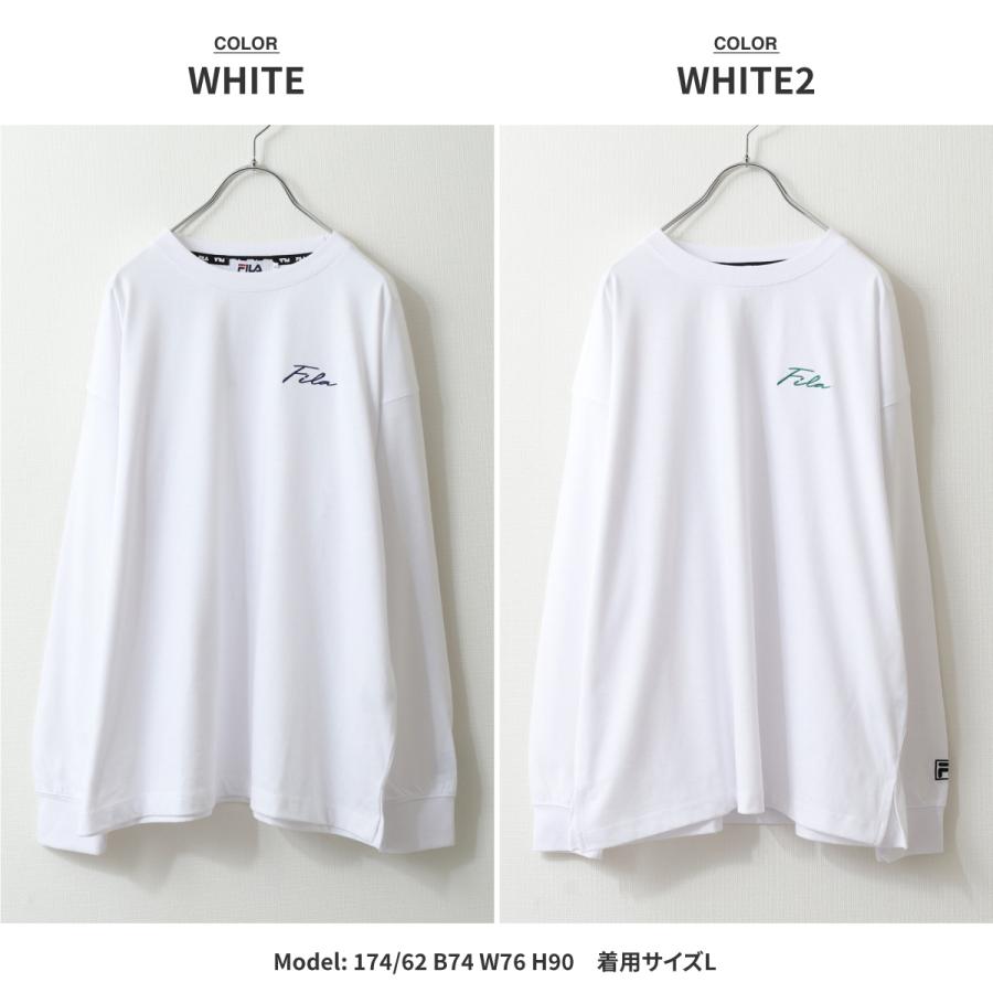 FILA Tシャツ メンズ カットソー ロンT クルーネック ドロップ FILA Tシャツ メンズ カットソー ロンT クルーネック ドロップ