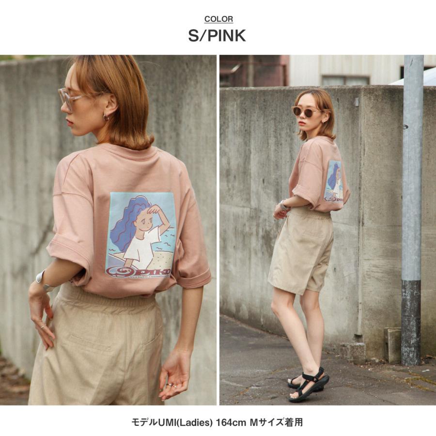 PIKO プリント Tシャツ メンズ 半袖 半袖Tシャツ レディース ユニセックス 大きめ ゆったり ビッグシルエット 体型カバー 夏 夏物 夏服 (pkm1443)＃ : pkm1443 ...
