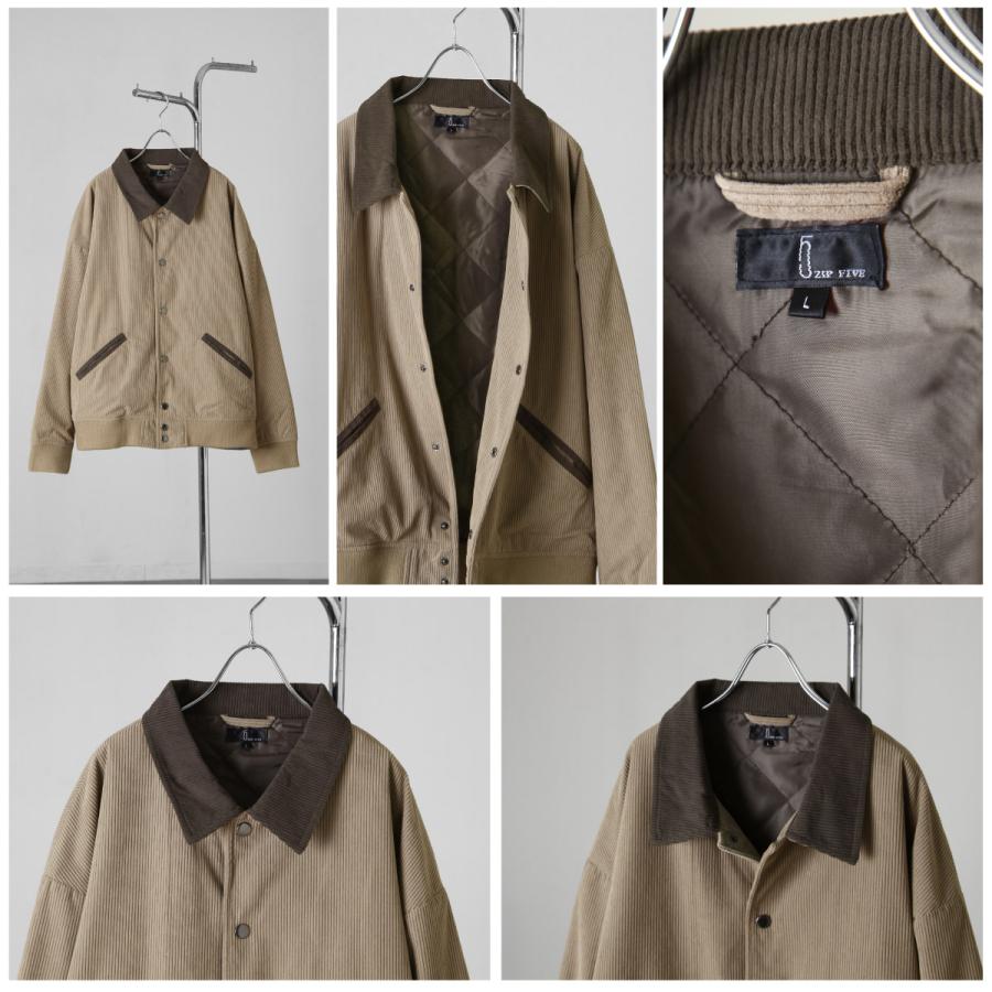 ZIP FIVE スタジャン メンズ コーデュロイ アウター バイカラー ZIP FIVE スタジャン メンズ コーデュロイ アウター バイカラー