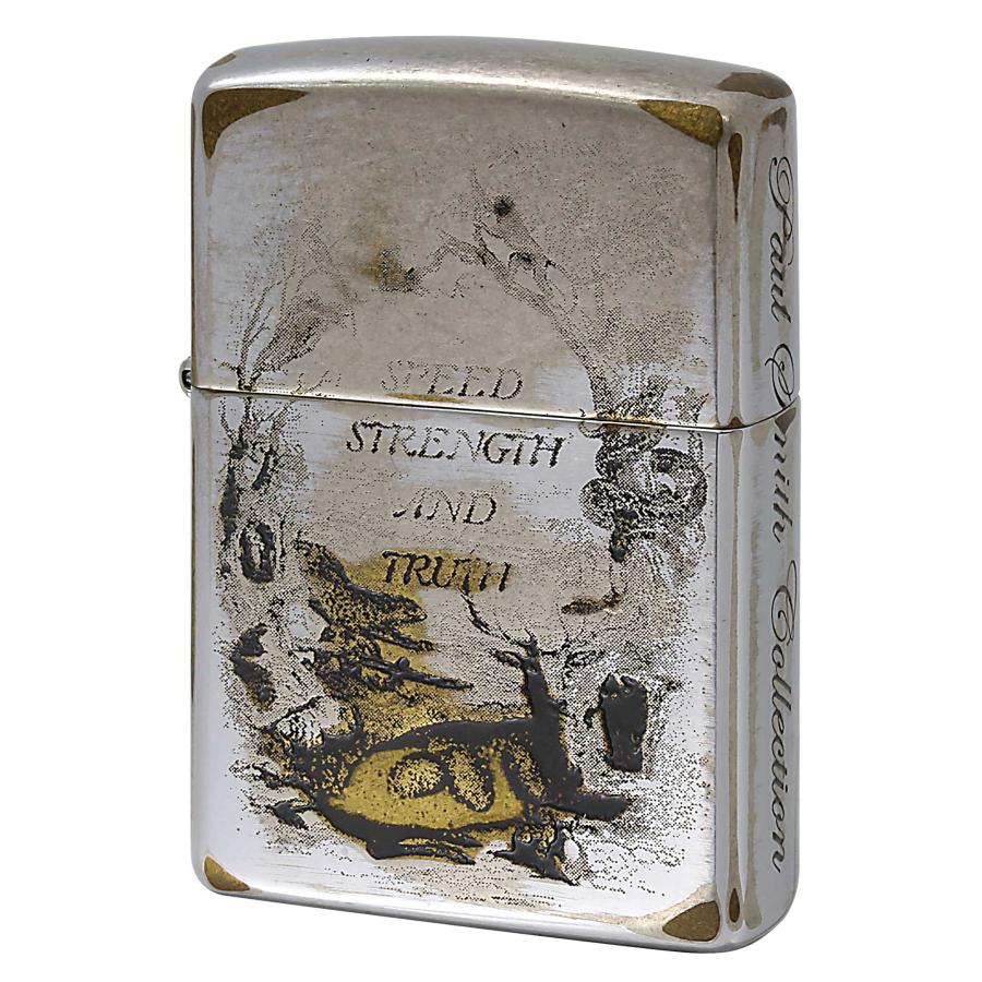 絶版/ヴィンテージ Zippo ジッポー 中古 2006年製造ZIPPO Paul Smith Collection SPEED STRENGTH AND TRUTH ユーズド仕上げ [A ...