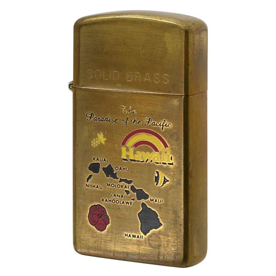 絶版/ヴィンテージ Zippo ジッポー 中古 1996年製造ハワイ Hawaii スリム No.1654 SOLID BRASS [C]使用感あり傷汚れあり : pvs1307 ...