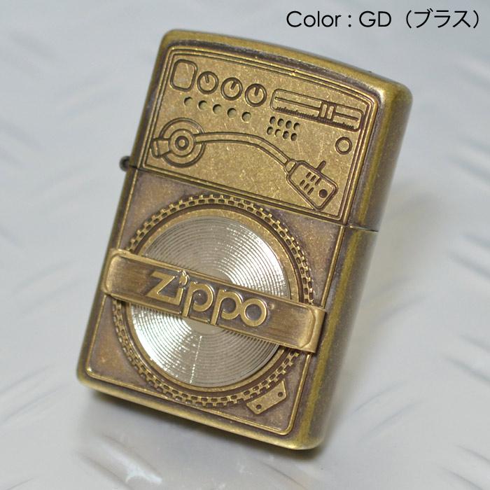 ZIPPO（ジッポー） ジッポーライター レコード盤を回せます！ レコードデザイン ターンテーブル GD(ブラス) 2UDB-RECORD ...