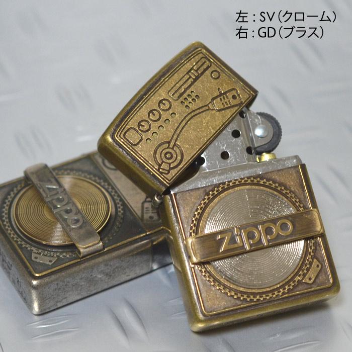 ZIPPO（ジッポー） ジッポーライター レコード盤を回せます！ レコードデザイン ターンテーブル GD(ブラス) 2UDB-RECORD ...