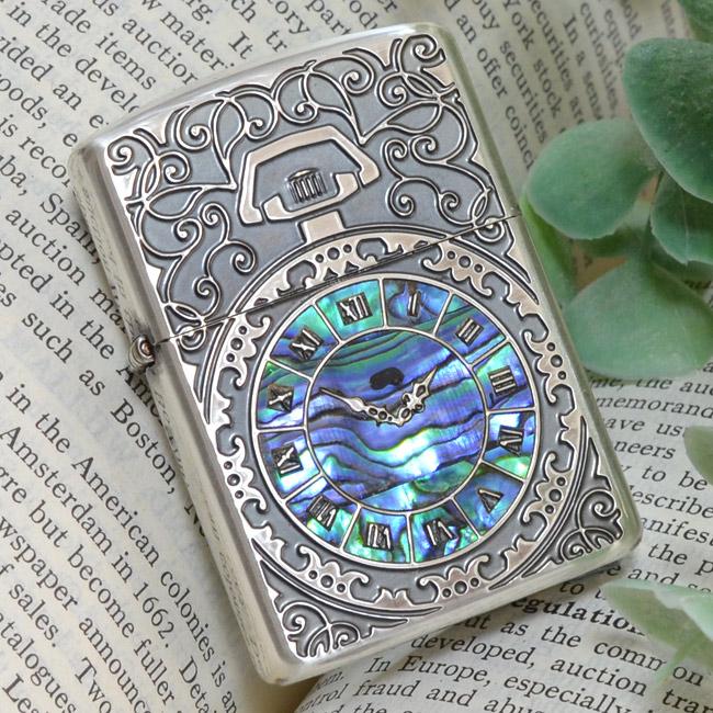 ZIPPO（ジッポー） ジッポーライター ARMOR SHELL WATCH INLAY シェルウォッチインレイ SV（シルバー ...