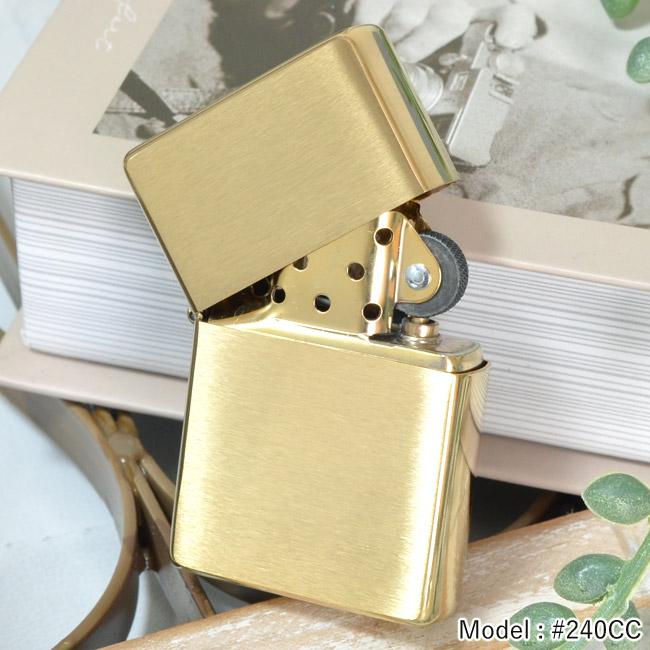 ZIPPO ジッポーライター ジッポライター #240CC 1937レプリカ ブラッシュドブラスヴィンテージ コーナーカット無し ...