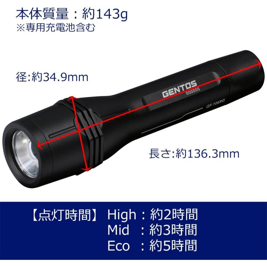 GENTOS ジェントス Gシリーズ LEDフラッシュライト GF-106RG ビルトインフォーカス : 家電 アラモード - 通販 - Yahoo!ショッピング