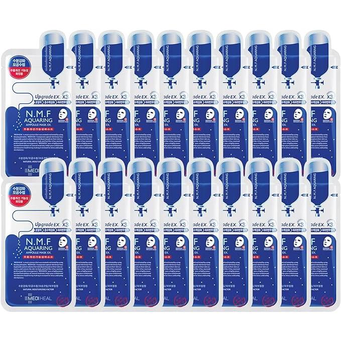 韓国コスメ MEDIHEAL メディヒール NMF アクアリング アンプル マスク ニキビ EX 20枚 パック シートマスク bts 正規品 冬 保湿 ギフト : Z.M.O Yahoo!店 ...