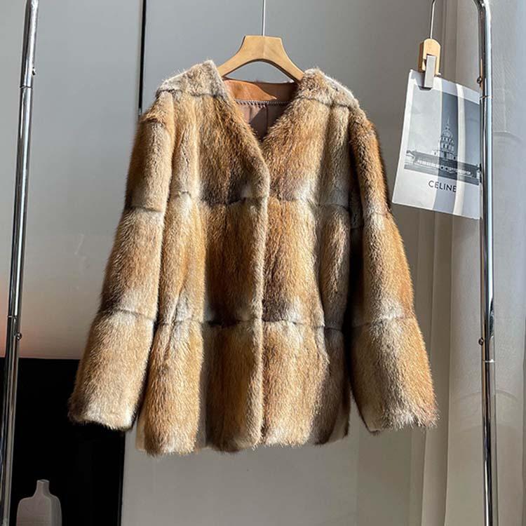 ミンク 青根ミンク ジャケット コート アウター レディース 毛皮 ブラウン S/M l1d08 : zoeeヤフー店 - 通販 ...