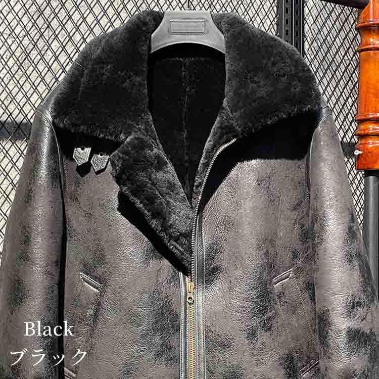 ラムムートン ラムレザー ジャケット コート ラクーンファー フード付き メンズ アウター 羊皮 本革 秋/冬 ブラック/ブラウン L/2L/3L/4L/5L l4a08 : zoeeヤフー店 ...