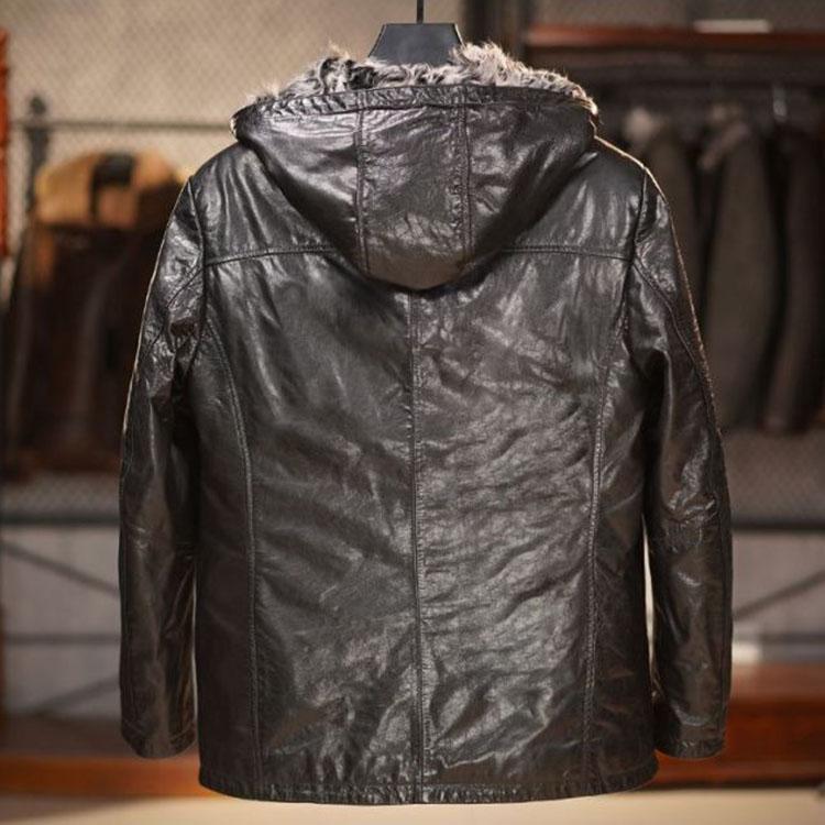 ラムレザー ラムムートン コート フード メンズ アウター 羊皮 本革 秋/冬 ブラック L/2L/3L/4L/5L l4a12 : zoeeヤフー店 - 通販 - Yahoo!ショッピング