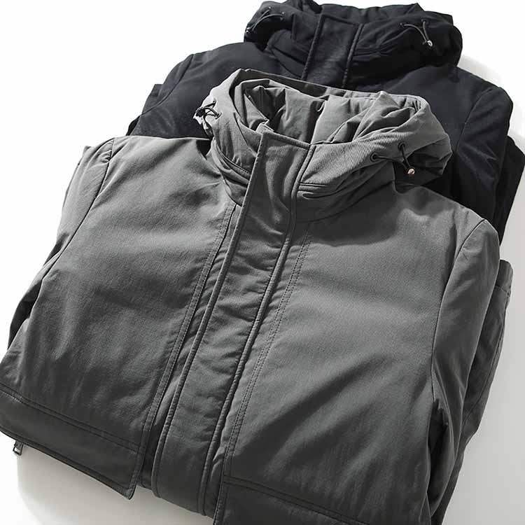 ダウンコート ダウン80% フード付き メンズ 秋/冬 アウター グレー/ブラック L/2L l4c09 : zoeeヤフー店 - 通販 ...