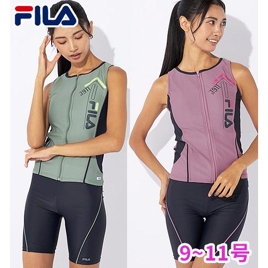 FILA 【FILA(フィラ)】 フィットネス水着 レディース セパレート めくれ防止 着やせ 女性 9/11号 M/L : zona ...