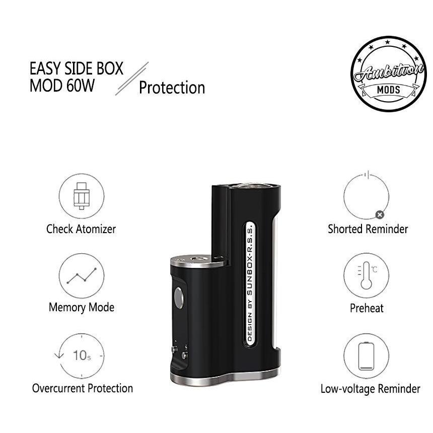 Ambition MODS アンビションモッズEASY Side Box Mod 60W DESIGN BY SUNBOX R.S.S ...
