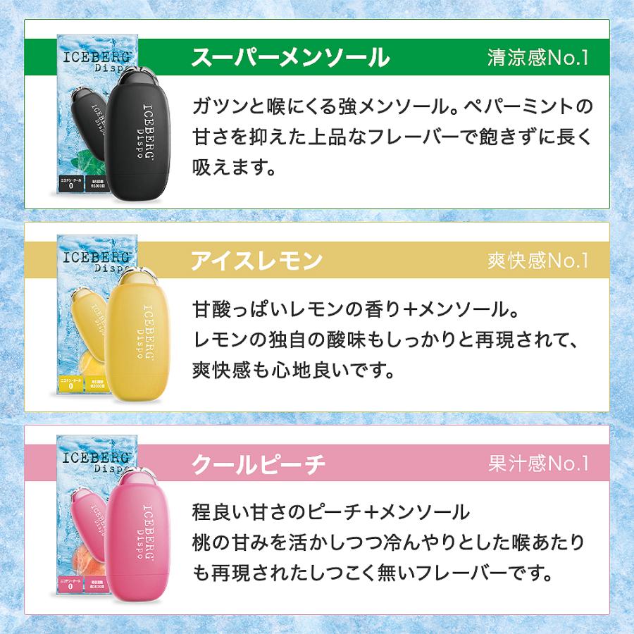 ICEBERGアイスバーグDispo使い捨てポッド :ice-p001:電子タバコ専門店 ZONOVAPER - 通販 - Yahoo!ショッピング