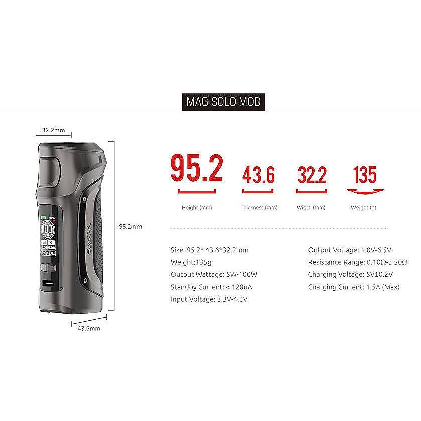 SMOK スモックMAGマグ Soloソロ 100W Box Mod Prism Rainbow : 電子タバコ専門店 ZONOVAPER ...