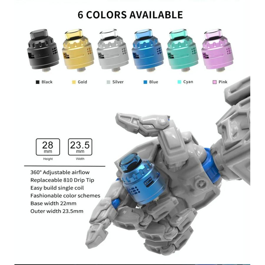 Oumier Wasp Nano RDA Pro Atomizer23.5mm Gold : 電子タバコ専門店 ZONOVAPER - 通販 ...