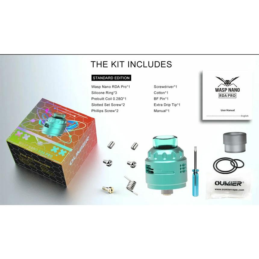 Oumier Wasp Nano RDA Pro Atomizer23.5mm Gold : 電子タバコ専門店 ZONOVAPER - 通販 ...