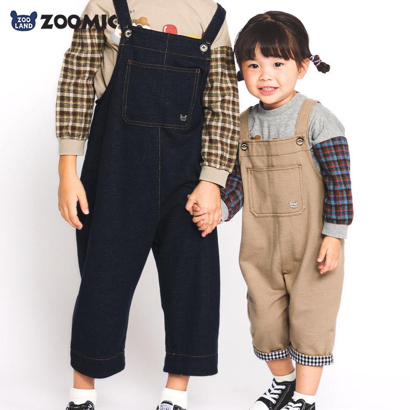 ZOOMIC キッズ サロペット オーバーオール ニットデニム 男の子 女の子 ベビー ( 80-130cm ) ズーミック 裾チェック 切替 ボトムス : ZOOLAND - 通販 ...