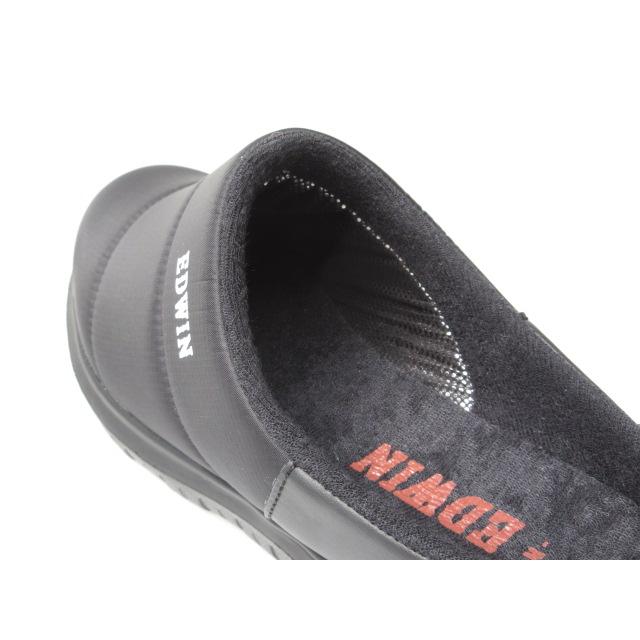 セール 水濡れOK あったか防寒 軽量 EDWIN EW9484 黒 エドウィン コンフォート サンダル サボ クロッグ 婦人 レディース キャンプ オフィス履き 事務所履き ...