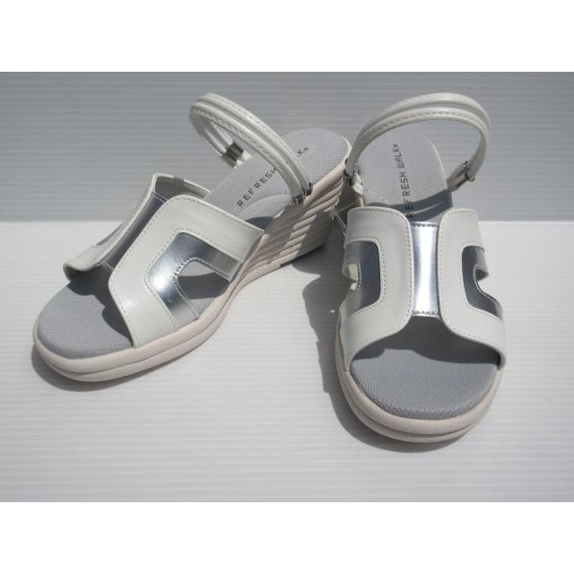 柔らかクッション REFRESH WALK リフレッシュウォーク KK773 KK776(2WAY) サンダル 婦人 レディース ミュール 事務所 オフィス 履き ウエッジ ソール : ズック ...