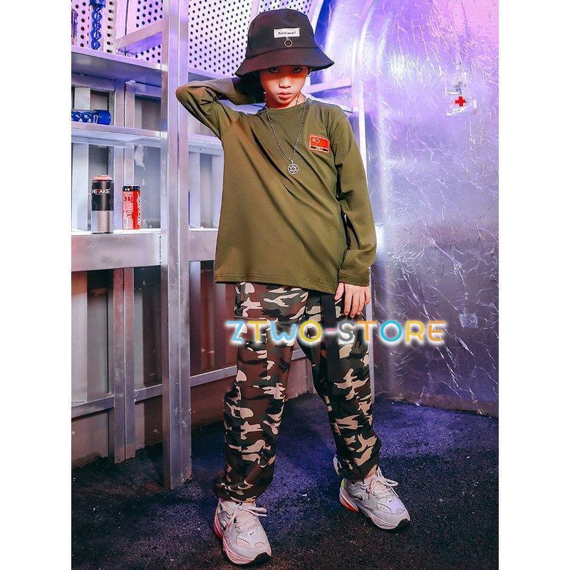 キッズ ダンス衣装 迷彩トップス 迷彩パンツ ヒップホップ セットアップ 韓国 ガールズ チアガール HIPHOP 迷彩柄 女の子 男の子 ジャズダンス : Z2ストア - 通販 ...