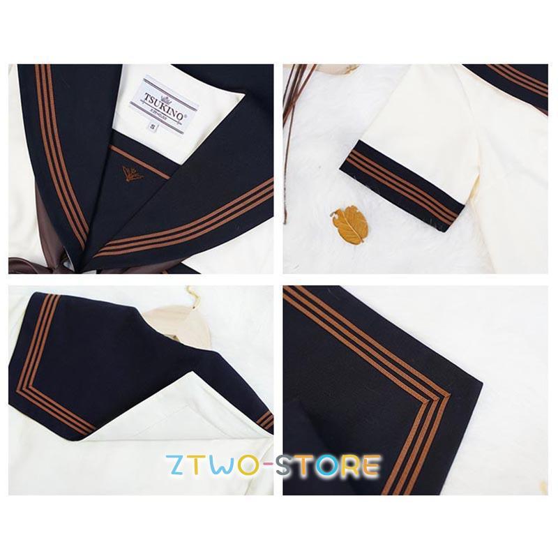 女子高生 制服 セーラー服 女子高校生 学生服 半袖/長袖 セットアップ 上下セット JK制服 文化祭 学園祭 可愛い 蝶ネクタイ付き ハロウィン イベント : Z2ストア - 通販 ...