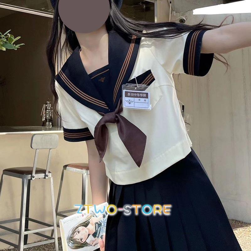 女子高生 制服 セーラー服 女子高校生 学生服 半袖/長袖 セットアップ 上下セット JK制服 文化祭 学園祭 可愛い 蝶ネクタイ付き ハロウィン イベント : Z2ストア - 通販 ...