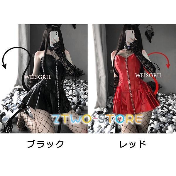 ボンテージ 女王様 誘惑 PU 萌え コスプレ衣装 SM クリスマス コスチューム 黒 ブラック レッド プレゼント : Z2ストア - 通販 - Yahoo!ショッピング