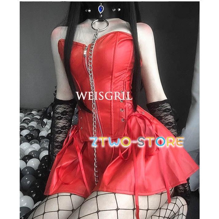 ボンテージ 女王様 誘惑 PU 萌え コスプレ衣装 SM クリスマス コスチューム 黒 ブラック レッド プレゼント : Z2ストア - 通販 - Yahoo!ショッピング