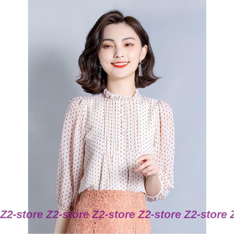 ブラウス レディース 白 オフィス 夏 おしゃれ 半袖 40代 仕事 襟付き フリル トップス シャツ シフォン 水玉 きれいめ 大きいサイズ 着痩せ 大人 上品 通勤 OL :ztwo ...