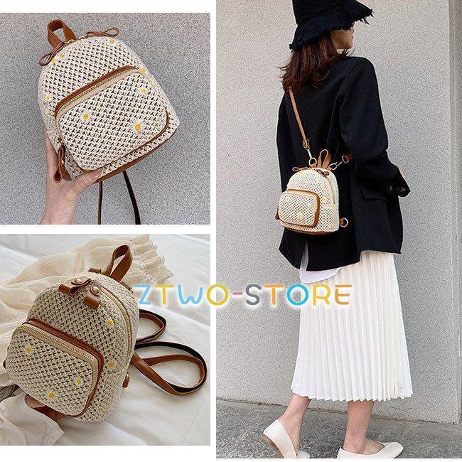 カゴバッグ リュックサックンドバッグ ショルダーバッグ 肩掛けバッグ 斜め掛け 手持ち フラワー 3way 草編み 可愛い おしゃれ 軽量 かごバッグ 春 夏 旅行 : Z2ストア - 通販 ...