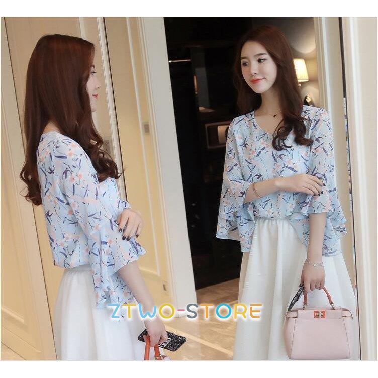 レディース トップス シフォン 花柄/中袖 社交ダンスドレス ラテンドレス モダンドレス ダンスウエア・ ゆったり シャツ 通勤OL : Z2ストア - 通販 - Yahoo!ショッピング