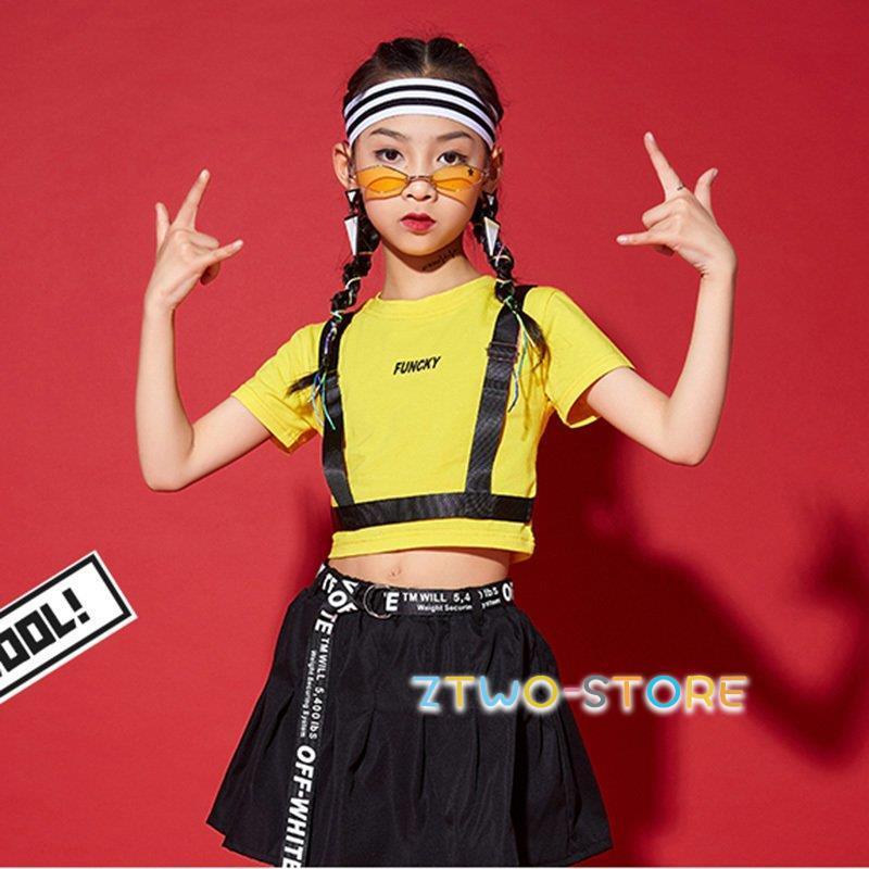 ダンス 衣装 キッズ 韓国 セットアップ HIPHOP 派手 ジャズダンス へそ出し 女の子 男の子 kids dance 原宿 jazz 練習着 団体服 発表会 応援団 舞台服 : Z2 ...