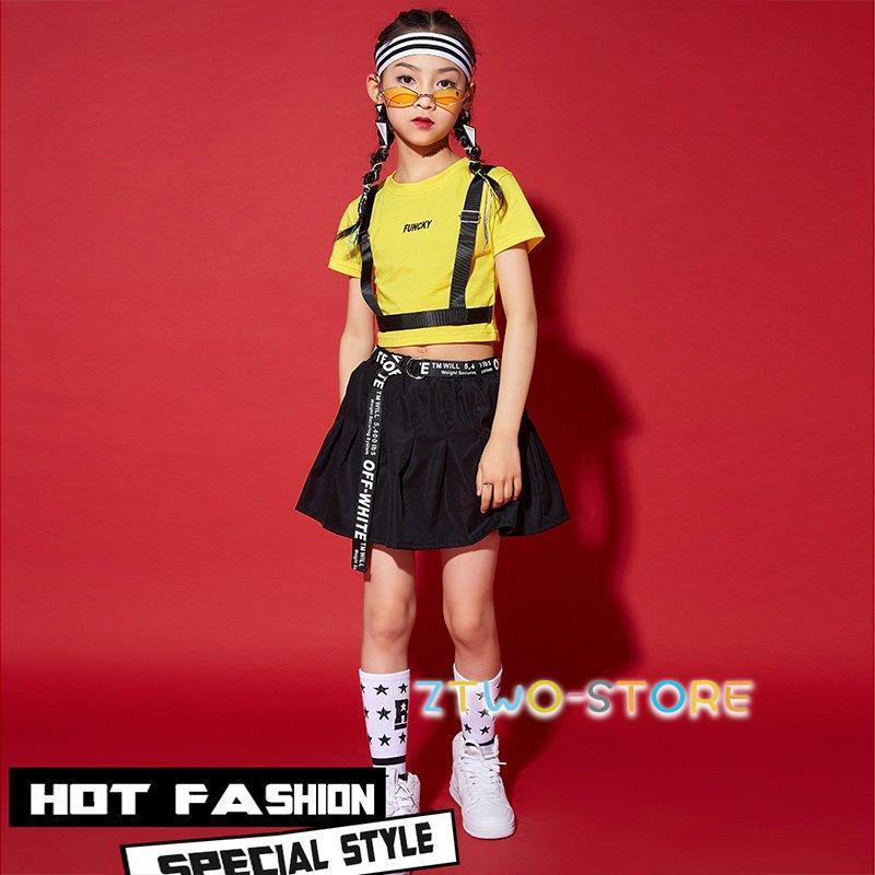 ダンス 衣装 キッズ 韓国 セットアップ HIPHOP 派手 ジャズダンス へそ出し 女の子 男の子 kids dance 原宿 jazz 練習着 団体服 発表会 応援団 舞台服 : Z2 ...