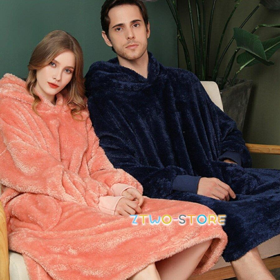 着る毛布 メンズ レディース ボア ルームウェア ロング 長袖 膝丈 フード付き ポンチョ 部屋着 パジャマ フリース 秋冬 ペア カップル お揃い : Z2ストア - 通販 - Yahoo ...