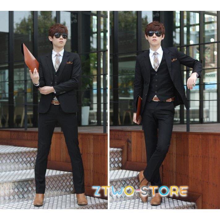 メンズスーツ ビジネススーツ 3ピーススーツ スリム 一つボタン 二つ