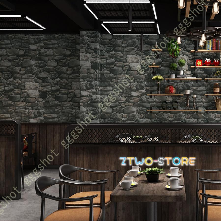 壁紙シール 石 レンガ柄 60CM×5M リメイクシート はがせる おしゃれ カッティングシート はがせる壁紙 防水 湿気を防ぐ リビングルーム 浴室 北欧 DIY : Z2ストア - 通販 ...