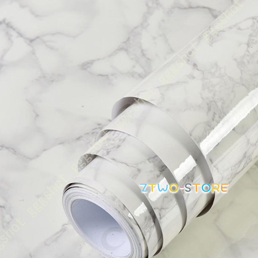 大理石シート リメイクシート 60cm×5m 大理石 壁紙シール 厚手 防水 耐熱 キッチン 洗面所 白 紫 グレー 光沢 のり付き はがせる壁紙 剥がせる おしゃれ 北欧 : Z2ストア ...