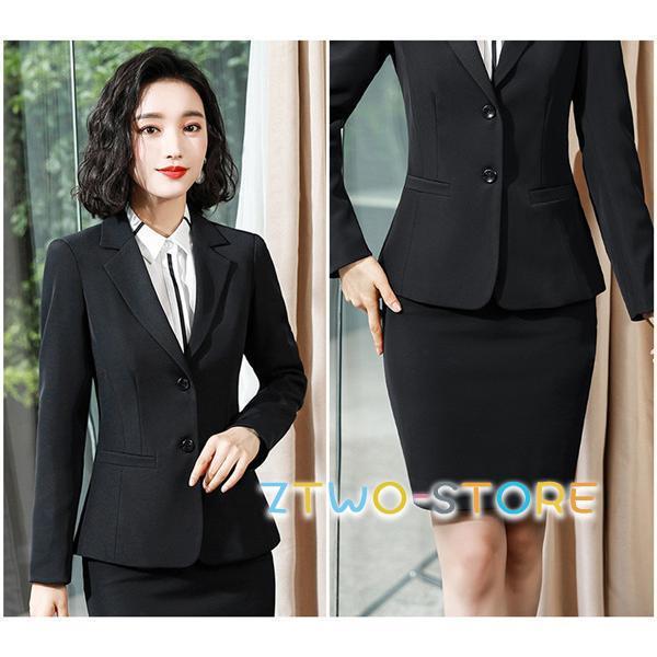 パンツスーツ スーツ レディース セットアップ ビジネススーツ フォーマル 二つボタン リクルート オフィス 2タイプ 制服 OL 通勤 仕事 : Z2ストア - 通販 - Yahoo!ショッピング