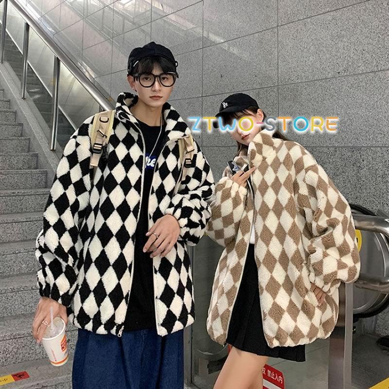 韓国 ファッション ゆったり ボアジャン ボアジップジャケット