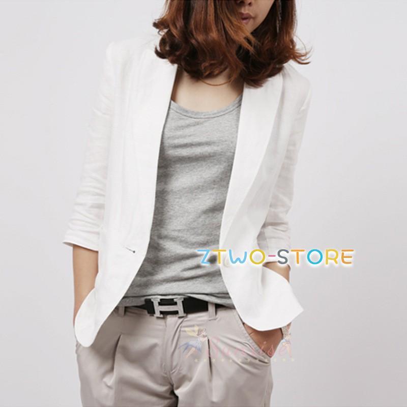 サマージャケット 通勤 OL オフィス カジュアル 綿麻ジャケット リネン 七分袖 レディース ビジネス 薄手 着痩せ 夏 : Z2ストア - 通販 - Yahoo!ショッピング