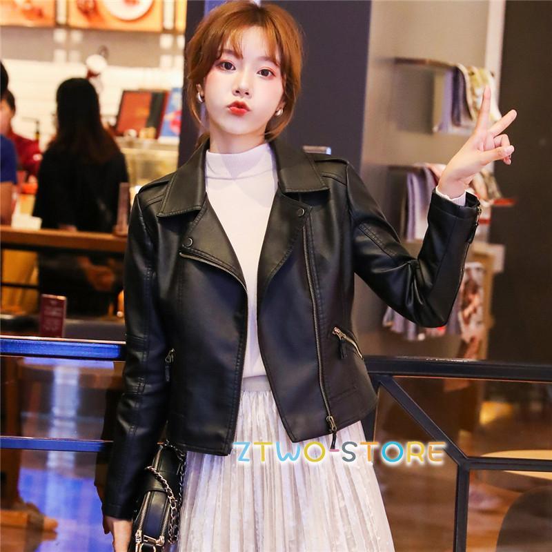 レザージャケット レディース ライダースジャケット ダブルジッパー puレザ アウター テーラードジャケット 春 秋 冬 : Z2ストア - 通販 - Yahoo!ショッピング