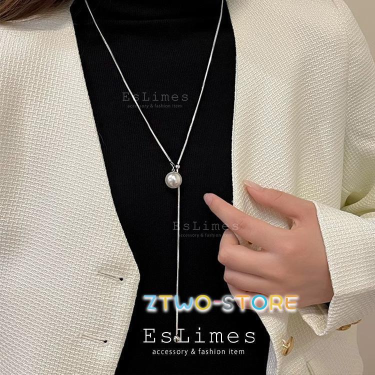 スライダーボウタイネックレス ロング パール レディース ラリエット シンプル シルバー ゴールド プレゼント : zzz21111-sp116 : Z2ストア - 通販 - Yahoo!ショッピング