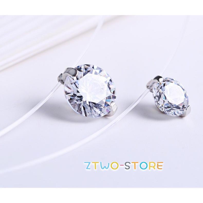 ネックレス レディース 一粒ダイヤ 1カラット 大粒 ペンダントトップ 6mm 8mm 重ね付け シルバー925 釣り糸 プレゼント セール : Z2ストア - 通販 - Yahoo!ショッピング