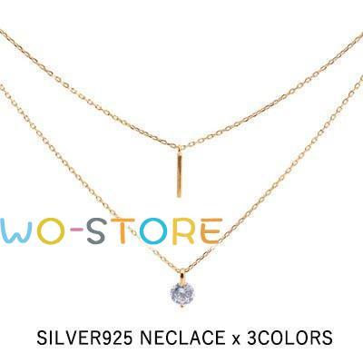 ネックレス レディース 一粒ダイヤ シンプルライン 2連 スティックバー プラチナ仕上げ シルバー925 プレゼント 母の日ギフト : zzz21111-sp22 : Z2ストア - 通販 ...