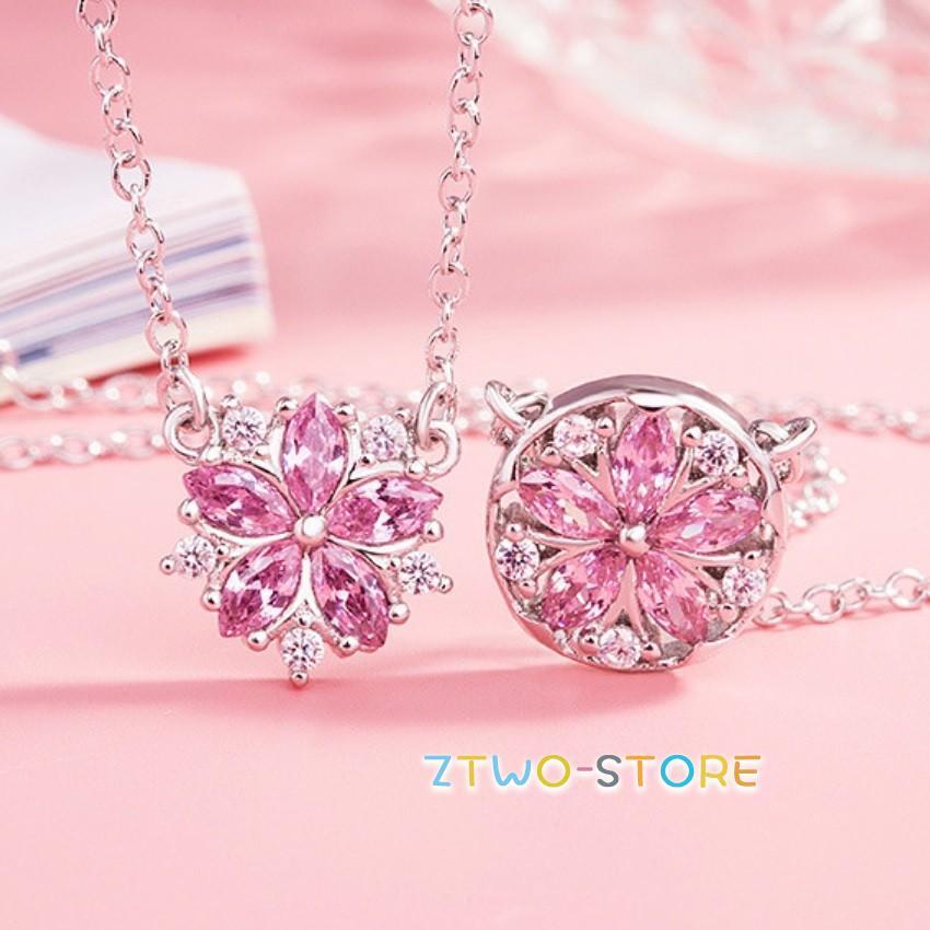 ネックレス レディース 桜 さくら ピンクダイヤ czダイヤ シルバー925 プラチナ仕上げ 春 妻 女性 プレゼント : Z2ストア - 通販 - Yahoo!ショッピング