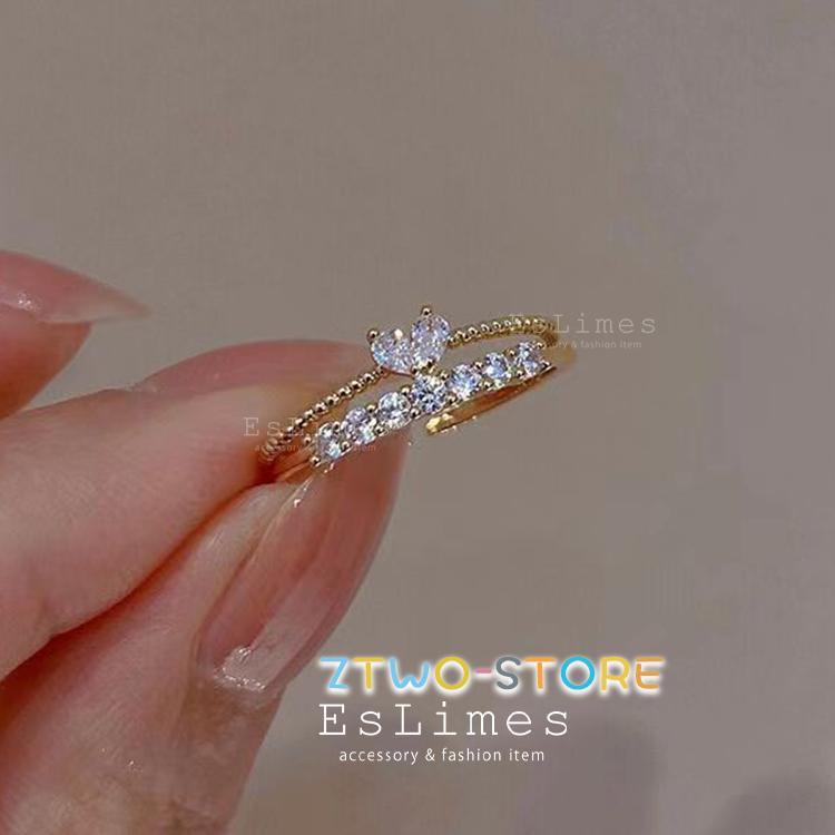 指輪 レディース リング 2点セット 一粒 エタニティ フリーサイズ カジュアル おしゃれ ゴールド 18kgp 女性 プレゼント : Z2ストア - 通販 - Yahoo!ショッピング