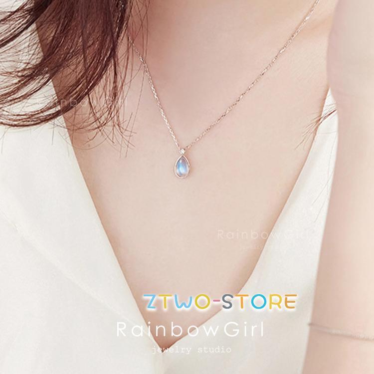 ネックレス レディース ムーンストーン 雫 しずく ティアドロップ 6月誕生石 ジルコニア プラチナ仕上げ 記念日 誕生日 女性 ジュエリー : zzz21111-sp322 : Z2ストア ...
