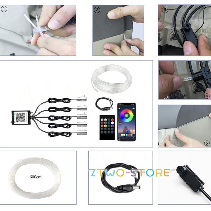 LED RGBアンビエントランプ コールドライトライン 雰囲気 サウンドコントロール 雰囲気ライト 7ランプ 車内 ドアパネル : Z2ストア - 通販 - Yahoo!ショッピング